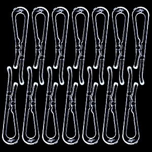 MEETOOT 100pcs U Shape Shirt Folding Clip Clear Plastic Alligator Clips for Shirts Folding, Ties, Socks Pants