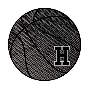 Basketball letter H black phone stand, initial H for men PopSockets PopGrip: Swappable Grip for Phones & Tablets