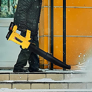 Jswin Leaf Blower Cordless with 5.2Ah Battery and Charger, Electric Leaf Blower with LCD and 6-Speed, Battery Powered Leaf Blowers for Lawn Care, Cordless Leaf Blower 332-CFM / 150-MPH