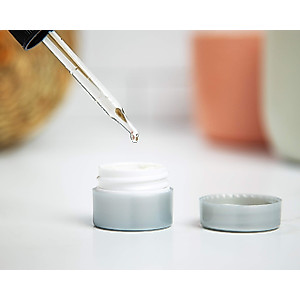 MHO Containers | Pearlized Plastic Cosmetic Jars - Double-Walled Screw-on Refillable 7 gram/0.25oz - Set of 50 (Pearl)