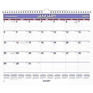 AT-A-GLANCE 2023 Wall Calendar, 15" x 12", Medium Wide, Spiral Bound, Monthly (PM828)