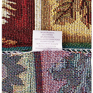 Violet Linen Fall Harvest Thanksgiving Autumn Leaves Sunflowers Fruits Pumpkins Tapestry Pattern, Polyester Cotton Woven Tapestry, Scarecrow, 13 X 19, Rectangler Set of 4, Decorative Place Mats