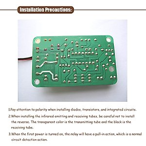 Ximimark 1Pcs IR Infrared Sensor Switch Kits Infrared Proximity Switch Circuit Board Electronic Training Suite Human Infrared Switch Module DIY Kits