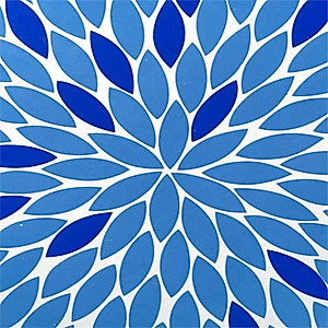 Saint Birch Lori Mosaic Folding Side Table (Dark Blues)