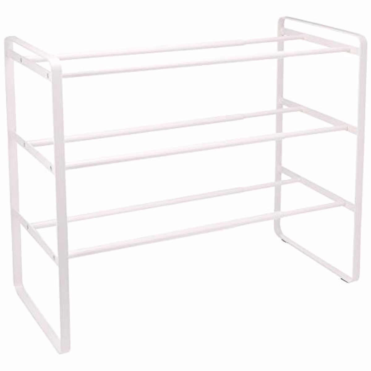 Yamazaki 7555 Extendable Shoe Rack, Frame, 3 Tiers, White