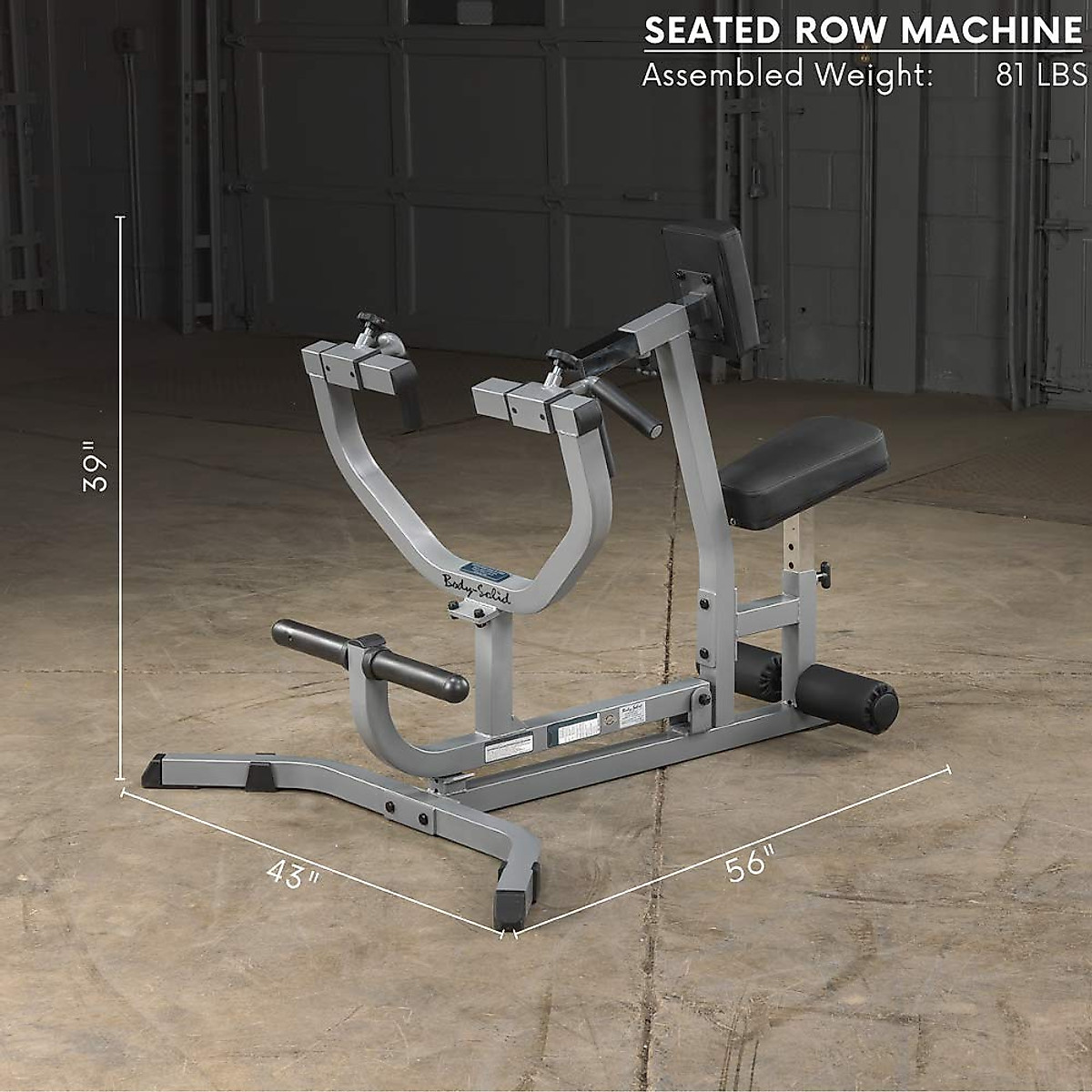 Body-Solid (GSRM40) Adjustable Seated Row Machine for LAT and Back Workouts, Commercial and Home Gym Equipment