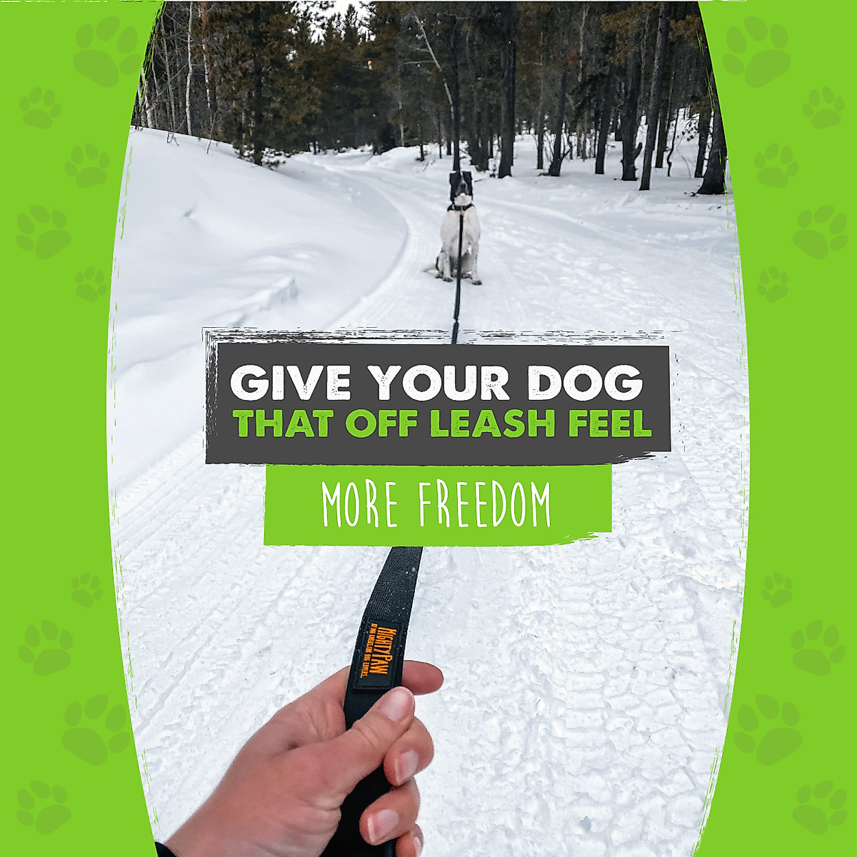 Mighty Paw Long Dog Leash | Pet Lead for Off-Leash Recall Training. Premium Quality Nylon Tie Out , Includes a Buckled Padded Handle. Great for Yard, Camping and Training. (15 Feet, Black)