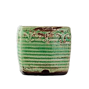 Swan Creek 9 Oz. 100% Soy Wax 45+ Hour Candle in Square Pottery "Thai Pear"