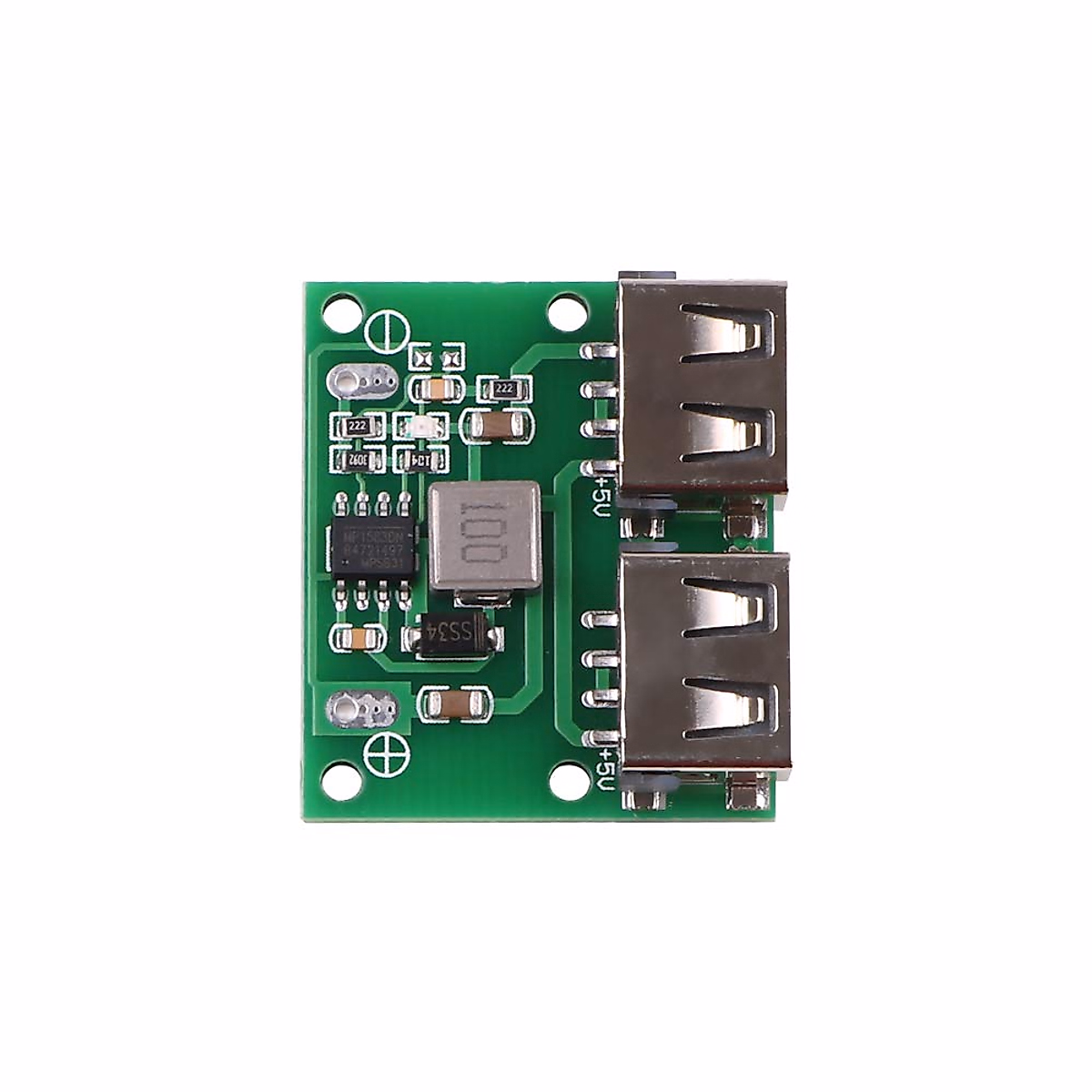 MakerHawk 4pcs USB DC-DC Voltage Buck Regulator Step Down Power Supply Module 9V 12V 24V to 5V Dual USB Output Buck Voltage Board 3A 6-26V Car Charge Charging Regulator