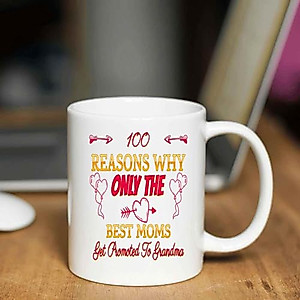 Funny Grandmothers Gift, the Gift for Grandmom To Be - for Moms Navy Multicoloured Unisex Sweat 11 Oz White Ceramic Coffee Mug