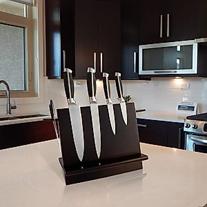 HOMEKOKO Magnetic Knife Block, Magnetic Knife Holder, Knife Rack with Double Side Strong Magnetic for Knife Organize and Storage,Black