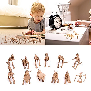 UPINS 30 Pack Dinosaur Fossil Skeletons 3.7 Inch Assorted Dinosaur Skeleton Toy Figures Dino Bones Educational Gift for Science Play Dino Sand Dig Party Favor Decorations