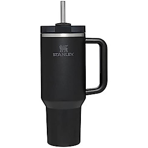 Stanley Quencher H2.0 FlowState Stainless Steel Vacuum Insulated Tumbler with Lid and Straw for Water, Iced Tea or Coffee, Smoothie and More, Black , 40 oz