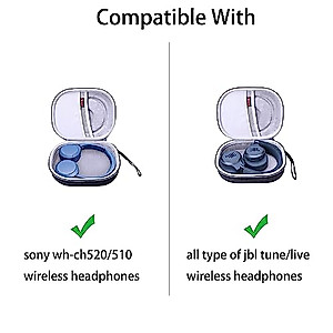 XANAD Hard Case for Sony WH-CH520 or WH-CH510 or JBL Tune 510BT, Tune 660 BTNC, Tune 560BT, Tune 500BT, Live 460NC, E45BT Bluetooth Wireless Headphone- Tavel Storage Bag