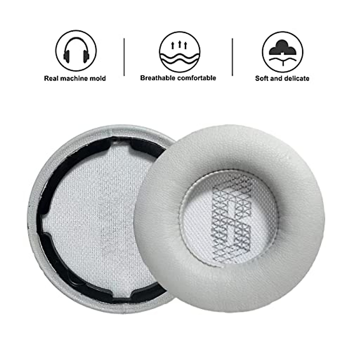 Aiivioll Replacement Ear Pads Compatible with Live 400BT Wireless Over-Ear Headphones Ear Pads Headset Ear Pads Protein PU Leather Ear Pads Repair Parts(Gray)