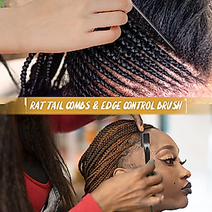 SalonSilk Professional Combs Set for Natural Black Curly Hair for Ladies