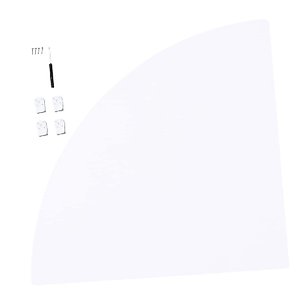 Garneck Wall Storage Rack Bathroom Shelves Wall Corner Storage Holder Floating Shelves Bathroom Display Shelf Bathroom Shelf Wall Shelf Triangle Fan Shaped Rack Sector Wall Bracket White