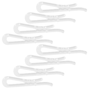 SHRJ 300Pcs Plastic Alligator Clip U Shape Clothespins Transparent Shirt Fixing for Ties Socks Pants Skirts, Hold Garments in Place, 1.5inch/38mm
