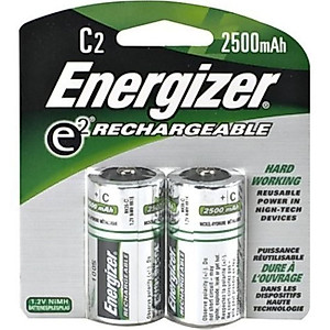 Energizer e2 Rechargeable, Size C, 2-Count (Pack of 3)
