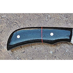 Smart & Sharp Custom Handmade Damascus Steel Hunting Knife/Skinner Knife AA-13125 (Black Micarta)