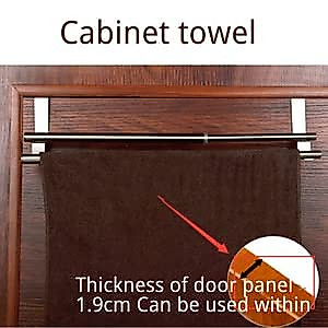 FTVOGUE Cabinet Bathroom Rack,Retractable Stainless Steel Bath Towel Bar Rack Shelf No Drilling(40cm Retractable Double Rod)