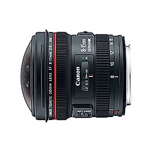 Canon EF 8-15mm f/4L Fisheye USM Ultra-Wide Zoom Lens for Canon EOS SLR Cameras
