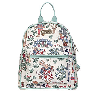 Signare Tapestry Casual Backpack Rucksack Women School Bags with Floral Design (Poppy, DAPK-POP)