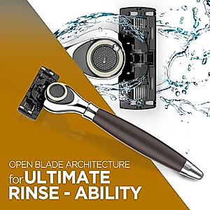 DORCO Pace Classic - Seven Blade Razor System with Pivoting Head and Premium Handle- 9 Pack (1 Handle + 9 Cartridges)