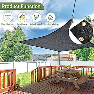 40% Garden Shade Cloth, 12x12FT HDPE Mesh Tarp with Upgraded Grommets, UV-Resistant Outdoor Sun Shades for Greenhouse, Garden, Patio Plants, Pergola