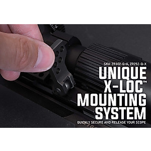 Monstrum Alpha Series 1-6x24 First Focal Plane FFP Rifle Scope with MOA Reticle | ZR302 Quick Release Scope Mount | Bundle