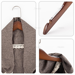 AUEAR, 100 Pack Clear Non-Slip Rubber Hanger Grips Hanger Strips Adhesive Clothes Hanger Grips (2.76" x 0.24")