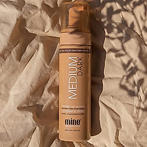MineTan Medium Dark Self Tanner | Achieve Flawless, Streak-Free Tanning & Bronzed, Glowing Skin In As Little As An Hour, Salon Professional Formula Self Tan Foam, Coconut Scented, 100% Vegan, 200 ml