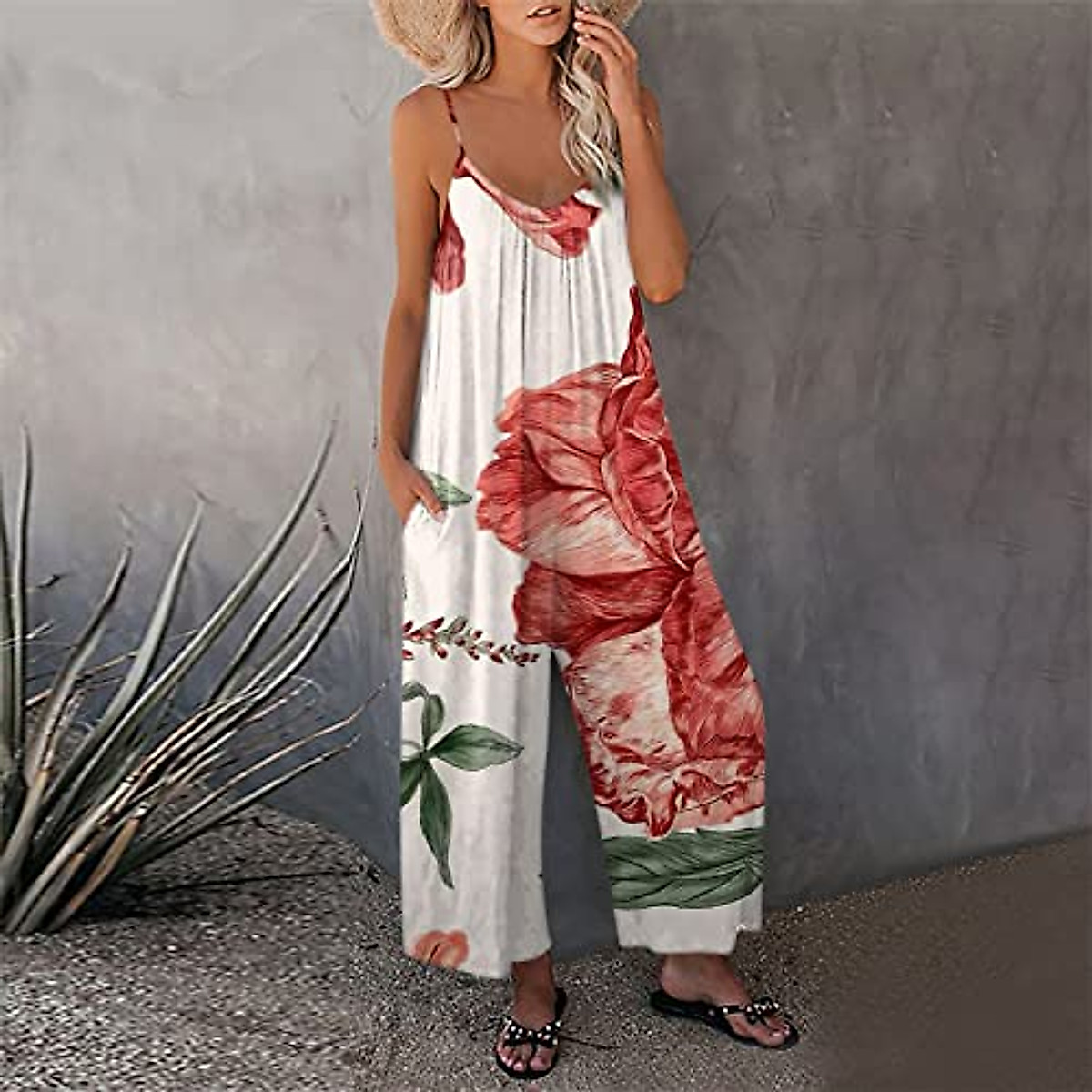 ZPWSHI womens jumpsuits, womens fshion, one piece jumpsuits for women, hot pink jumpsuits for women, jean romper, women rompers and jumpsuits, boho clothes for women, Watermelon Red, Large