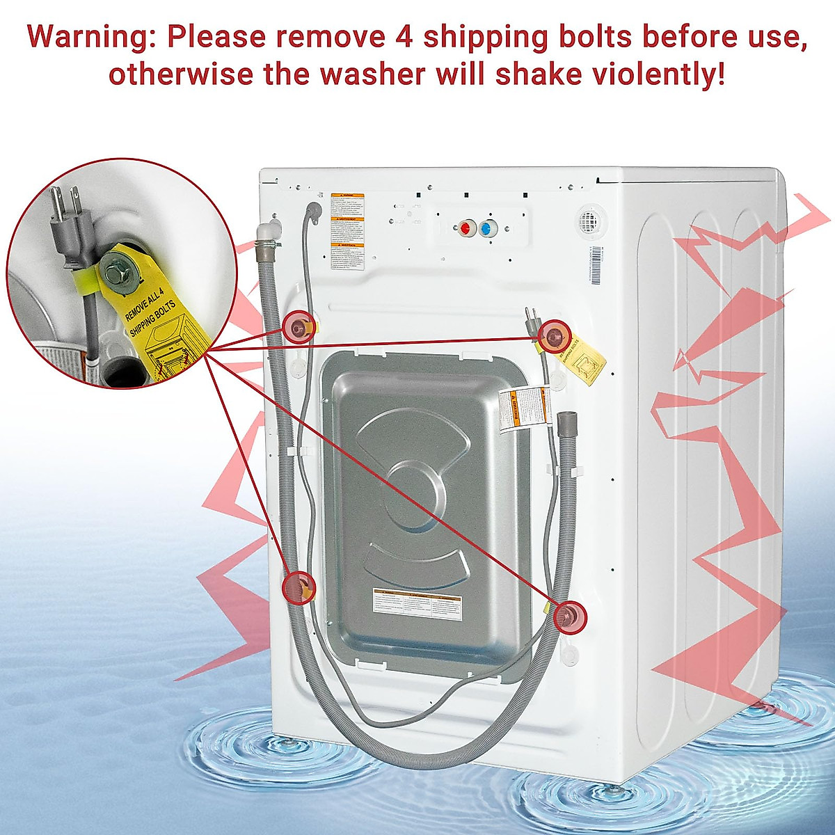 SMETA Ventless Washer and Dryer Combo 2.7 cu.ft, 24 inch All-In-One Washing Machine And Dryer 2-In-1 120V Compact For Apartment Home Dorm RV, 26.7 LBS Load Small Clothes Washer With 16 Laundry Program