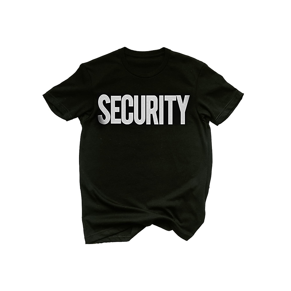 fresh tees Security T-Shirt 2 Sided Front Back Print | Event Safety Guard Staff | Graphic Tee for Men (Small,Black)