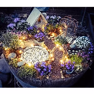 Touch of Nature Mini Fairy Garden Bucket, 1-Inch, Grey