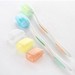 5 Portable Toothbrush Head Cover Cap Case Holder for Hiking Travel Camping Brush Cleaner Protect