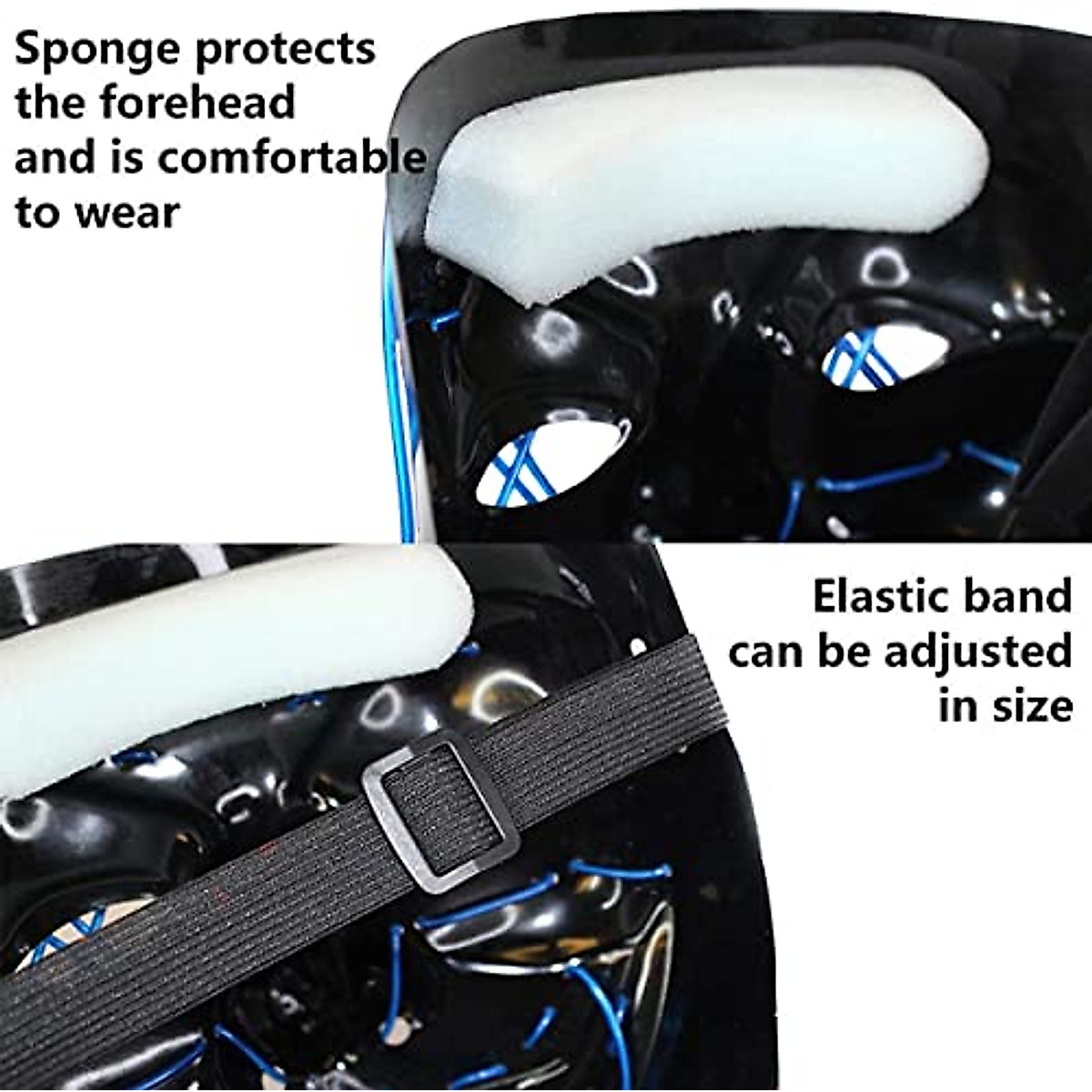 LED Halloween Mask, Halloween Mask LED Scary Mask for Halloween Costume Masquerade Parties, Carnival, Gifts Purge Mask (Purple)