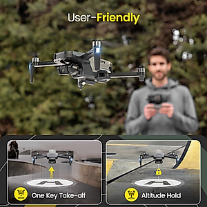 Holy Stone HS720R 3 Axis Gimbal GPS Drones with Camera for Adults 4K EIS; FPV RC Drone, Foldable Quadcopter with 10000 Feet Video Transmission Control Range, Brushless Motor, Follow Me, Auto Return