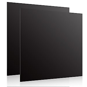 LOYORTY 2PCS 12 x 12 x 1/16(0.06") Inch Anodized Aluminum Sheet, 5052 Black Aluminum Engraving Blanks, 1.5MM Thin Metal Plates for Laser Engraving, Crafting, DIY, House Decoration