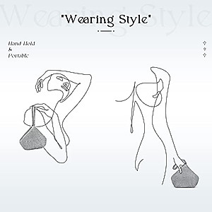 JAMBHALA Women Evening Clutch Bag Small Triangle Rhinestone Bling Wrist Purses for Party Wedding (Silver)