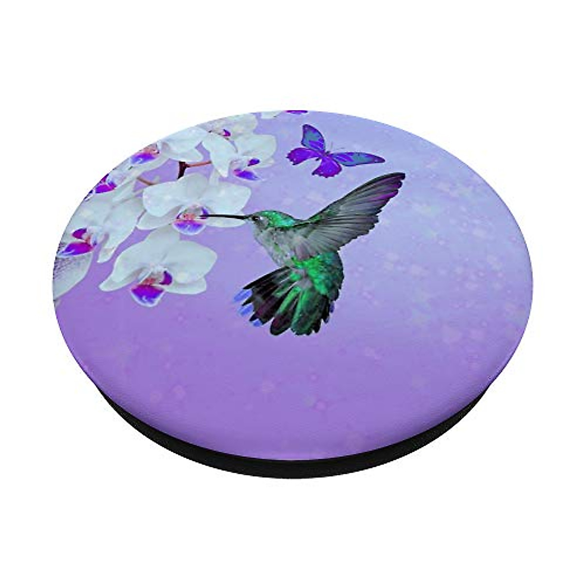 Cell Phone Pop Up Holder Hummingbird Flower Butterfly Purple PopSockets PopGrip: Swappable Grip for Phones & Tablets