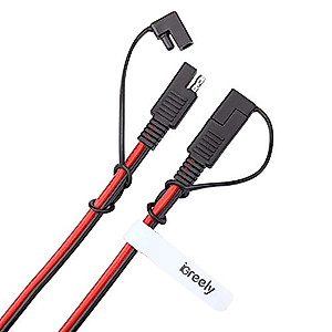 iGreely SAE Extension Cable 14AWG SAE to SAE Extension Cable Quick Disconnect Wire Harness SAE Connector for Solar Panel Battery Motorcycle Cars Tractor 14 Gauge 3Ft/1m