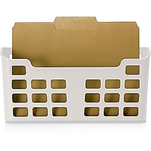Officemate MagnetPlus Magnetic Letter Size File Pocket, Plastic, White (92543)