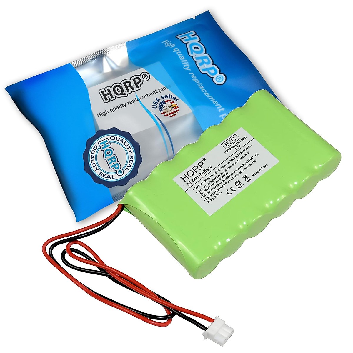 HQRP 2100mAh High Capacity Backup Battery сompatible with ADT 300-03866 LYNXRCHKIT-SHA Replacement