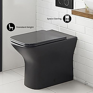 Carre Back to Wall Toilet Bowl in Matte Black
