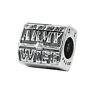 Zable Sterling Silver Army Wife Compatible Bead/Charm