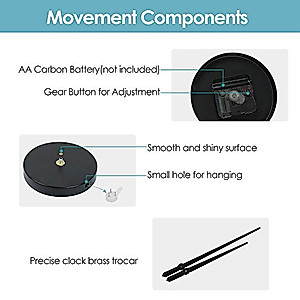 FERRISA Frameless DIY Wall Clock, 3 in 1 Large 3D Frameless Wall Clock 47 Inch, 3D DIY Wall Clock for Living Room Bedroom Office Decor Wall Decor