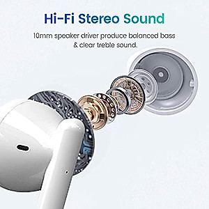 Wireless Earbuds,Super Fast Charge,Bluetooth 5.3 in-Ear Stereo Headphones with USB-C Charging Case, 30H Playtime,Built-in Mic for Clear Calls,Touch-Control,IPX6 Waterproof Resistant Design for Sports