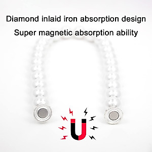 Canjuxk Magnetic Curtain Tiebacks, 4 Pack Pearl Drapery Tie Backs Weave Holder for Window Draperies Hold Curtains Drape Ties Backs Holdback, Bedroom Home Decor